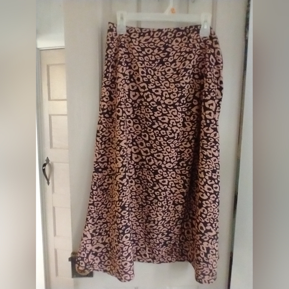 SHEIN | Skirts | Shein Animal Print Midi Skirt With Slit Size Medium ...